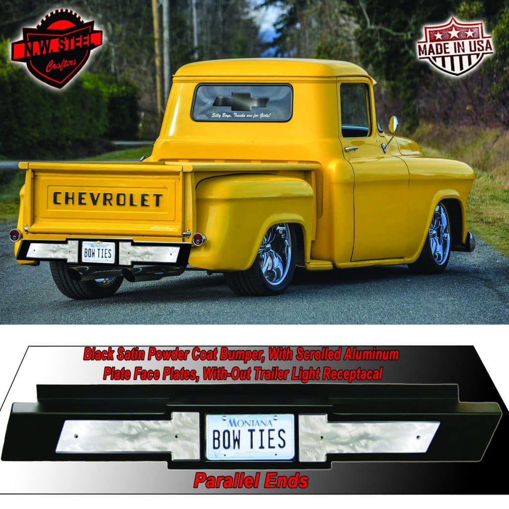 Chevy Bumper Stepside 1950-1987 Rear Small Bow Tie Bumper For Chevy ...