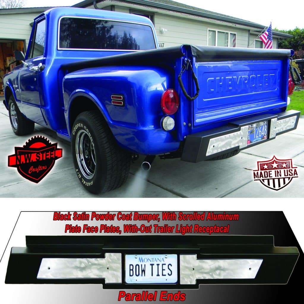 Chevy Bumper Stepside 1950-1987 Rear Small Bow Tie Bumper For Chevy ...