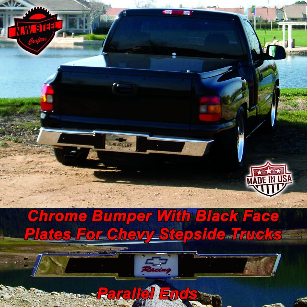Chevy Bumper Stepside 1988-2000 Rear Large Bow Tie Bumper For Chevy ...